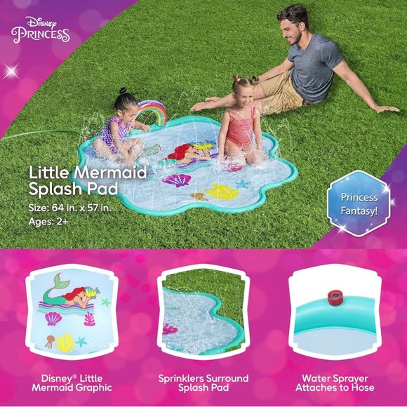 Bestway | Toys | Disney Princess Ariel The Little Mermaid Splash Pad ...